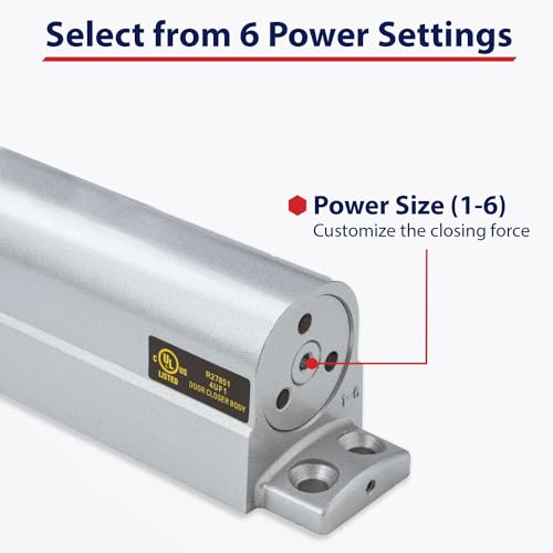 Lawrence Heavy Duty Door Closer Commercial Grade 1 - Adjustable 6-Speed Delayed-Action Door Control with 3 Pistons β Flexible Installation with Included Hardware - Lawrence Hardware LH816