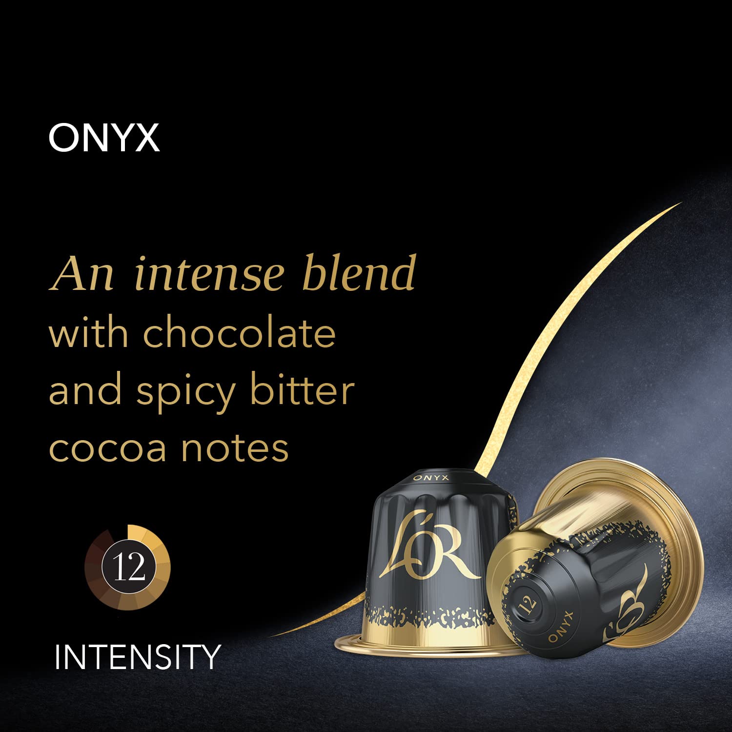 L'OR Espresso Capsules, 100 Count Espresso Onyx, Single-Serve Aluminum Coffee Capsules Compatible with the L'OR BARISTA System & *Nespresso Original Machines