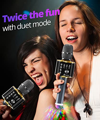 M37 - Bluetooth Karaoke Microphone Wireless - Bluetooth Microphone Wireless - Wireless Microphone Karaoke - Microphone for Kids - Carpool car Karaoke Microphones with Speaker - Karaoke mic