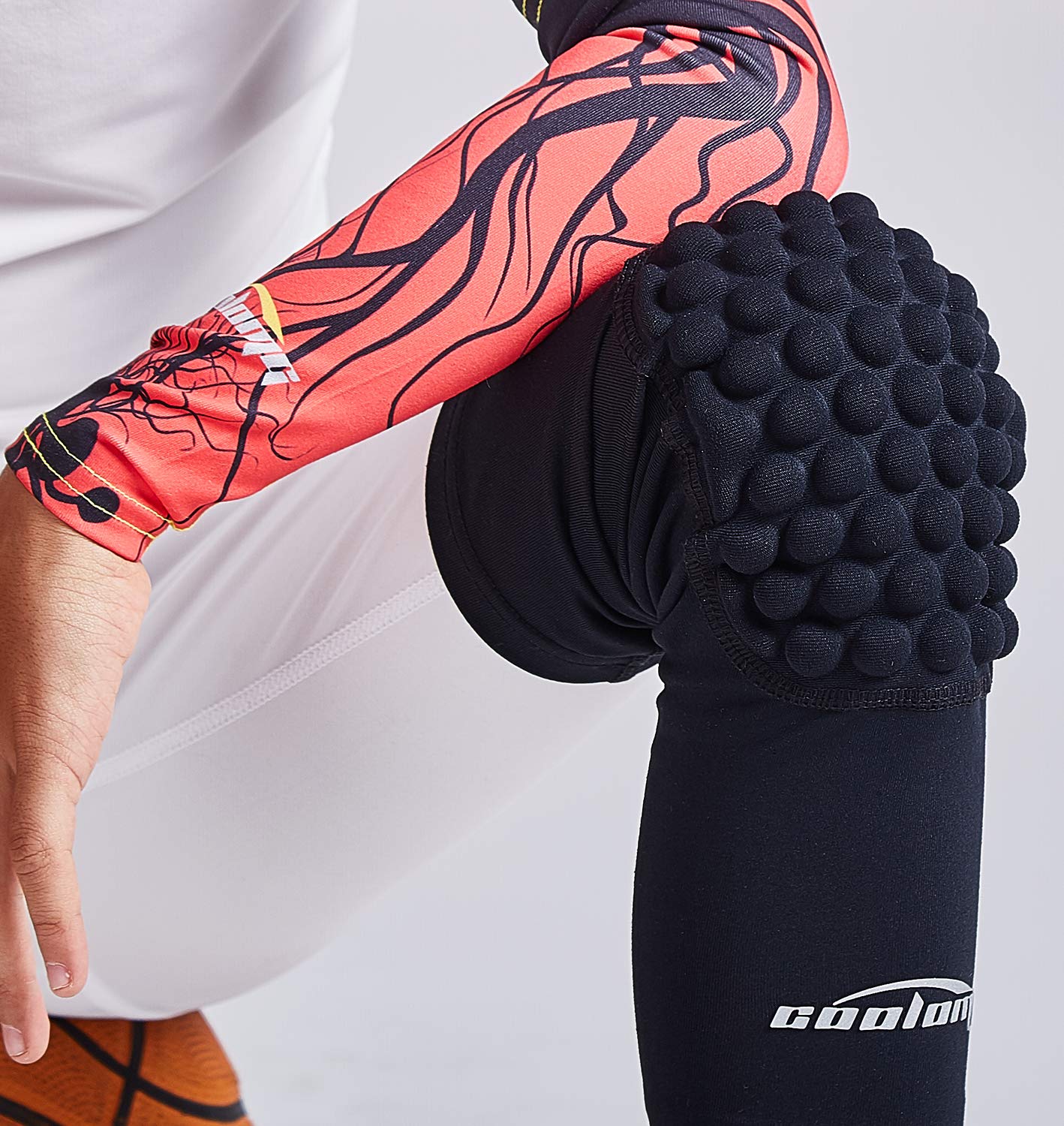 Legendfit Basketball Knee Pads Compression Leg Long Sleeve Crashproof Pad Protector Gear Kids Adult XS-XL 1 Piece
