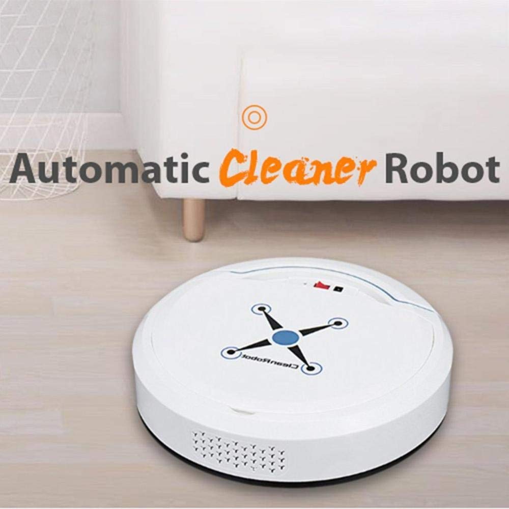 LSXLSD Household Charging Automatic Robot Vacuum Cleaner Ultrathin Small Rechargeable Vacuum Cleaner Sweeping Robot (Color : White)