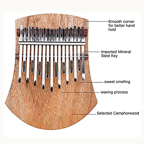 SDGH 17 Key Thumb Piano Instrument with Tune Hammer Camphor Wood Keyboard Musical Instrument