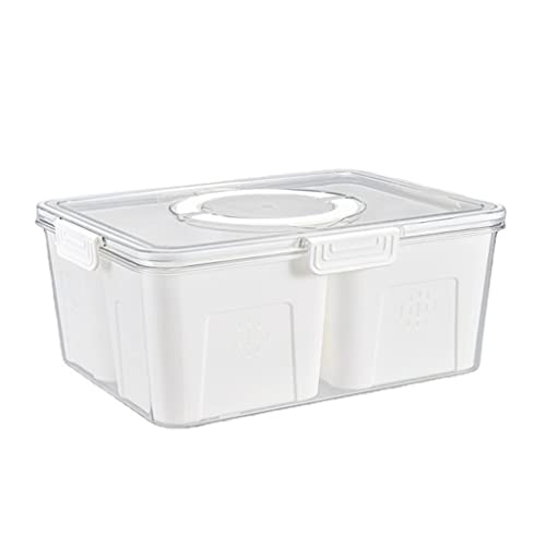 XBWEI Fridge Organizer Storage Containers Drawer Boxes Storage Egg Refrigerator Organizer Drawer Transparent (Color : Clear, Size : 2 Grid)