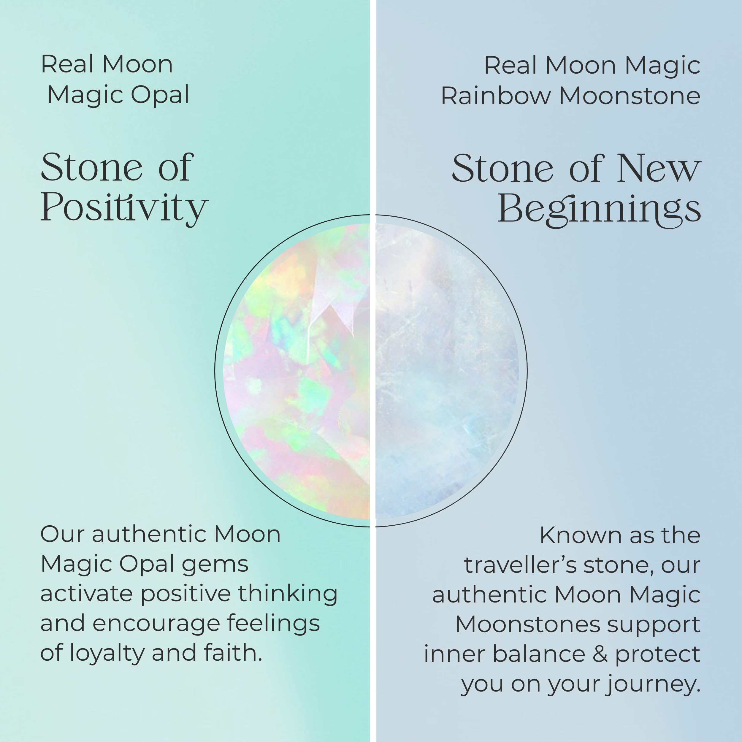 Moon Magic - Authentic Moonstone Earrings - Euphoria / 18K Raw Rose Gold Rainbow Moonstone Earrings for Women/Genuine Moonstone Jewelry by Moon Magic