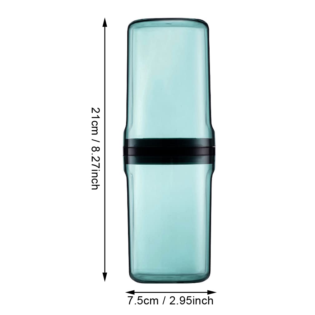 Travel Toothbrush Cup, Multifunction Capsule Shape Wash Gargle Cup Portable Business Trips Travel Toothpaste Case Toothbrush Holder Organizer Box