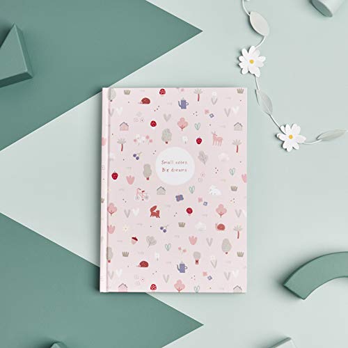 kikki.K Woodland Wanders Designer Collection - B5 Feature Journal, Constructed with 140 GSM Paper, Features a Hard Cover with 200 Pages of Lined, Blank and Quoted Designs