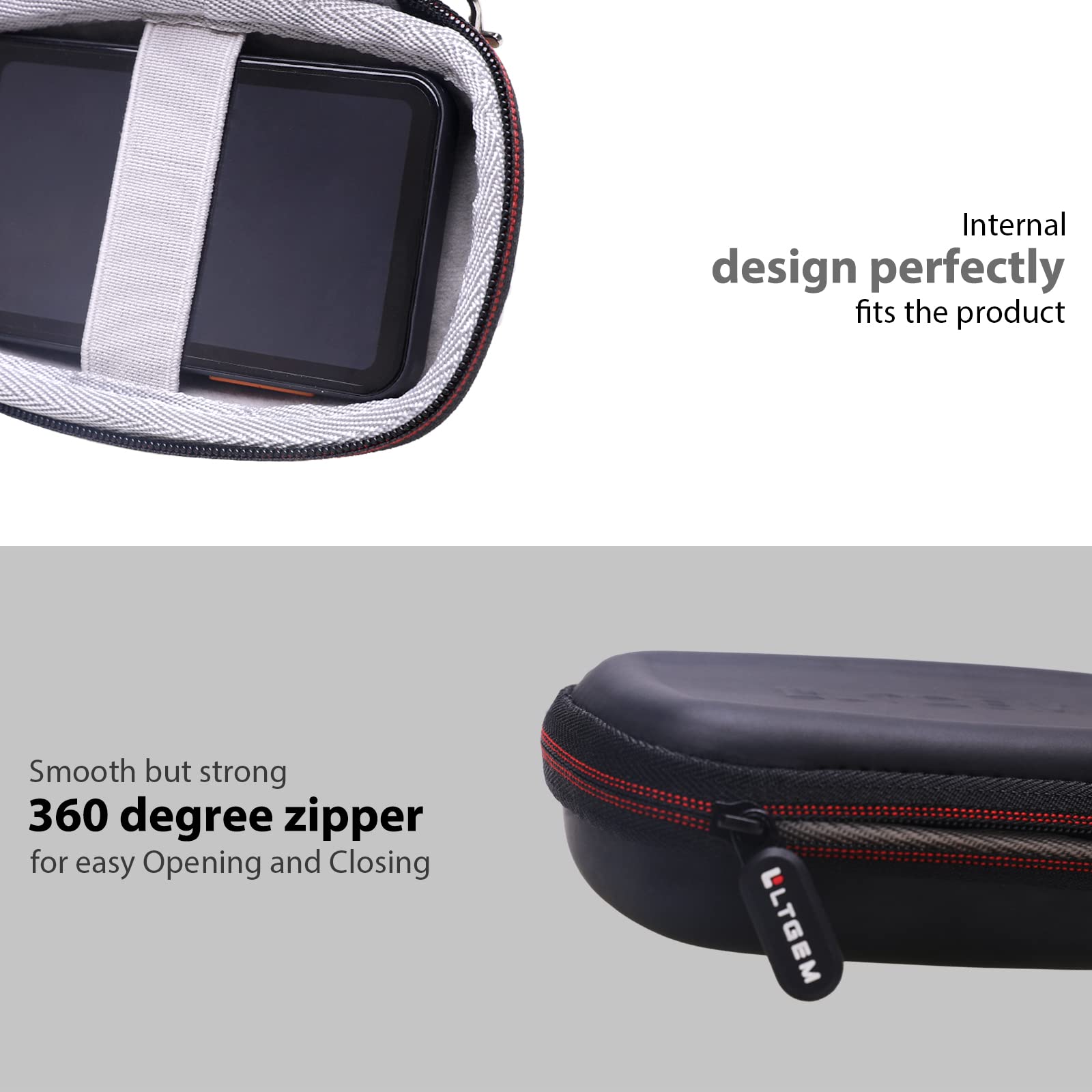LTGEM MP3 & MP4 Player Case for TIMMKOO/Aiworth/SOULCKER/G.G.Martinsen/Grtdhx/iPod Nano/Sandisk/B Walkman and Other Music Players, Mesh Pocket for USB Cable, Earbuds and Memory Card