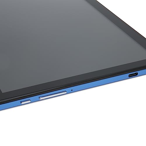 Luqeeg 10.1 Inch Tablet, 2 in 1 5G Blue WiFi Tablet with Keyboard for Robustness (US Plug)