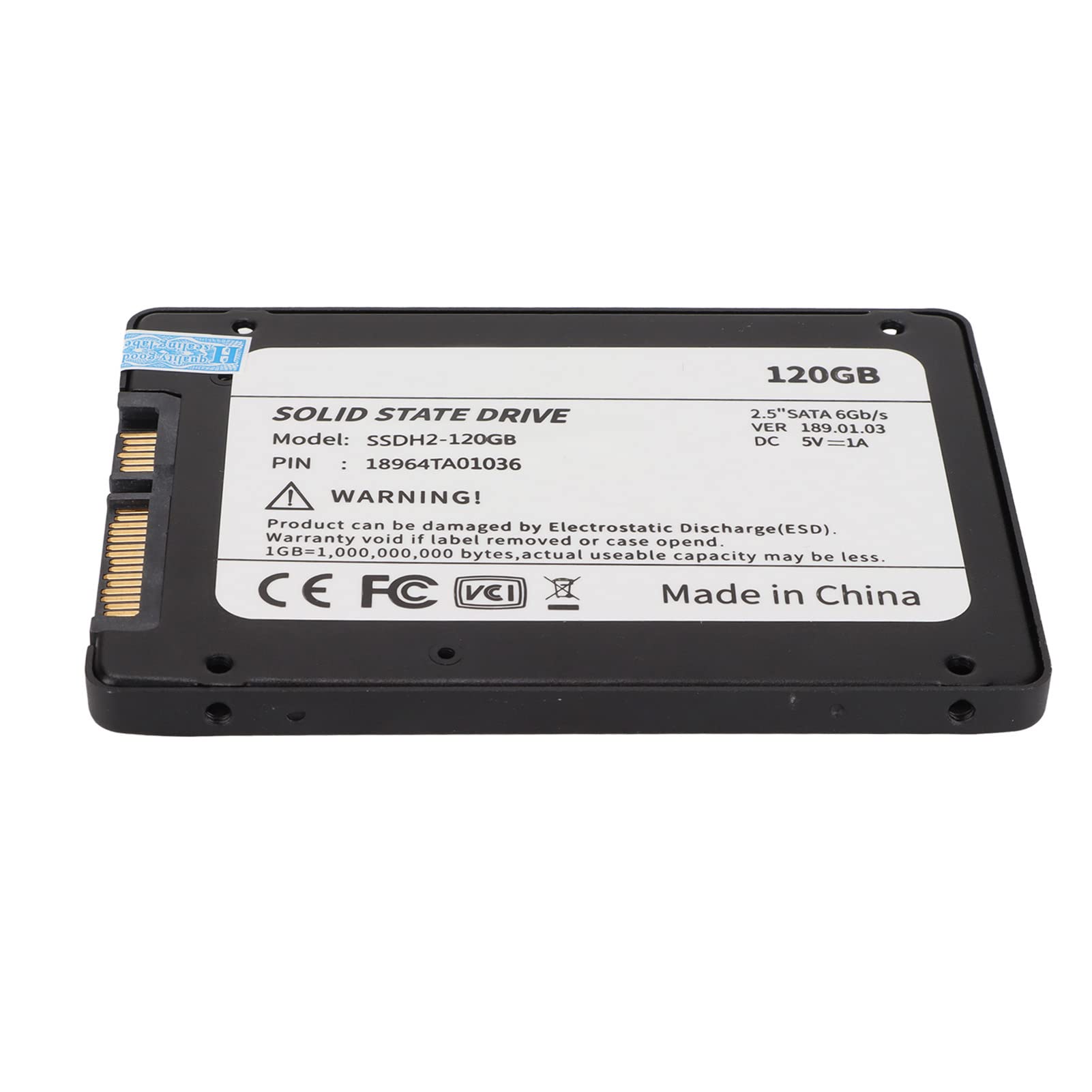 SATA3SSD, 2.5in Drive Black for PC for Laptop for Desktop Computer