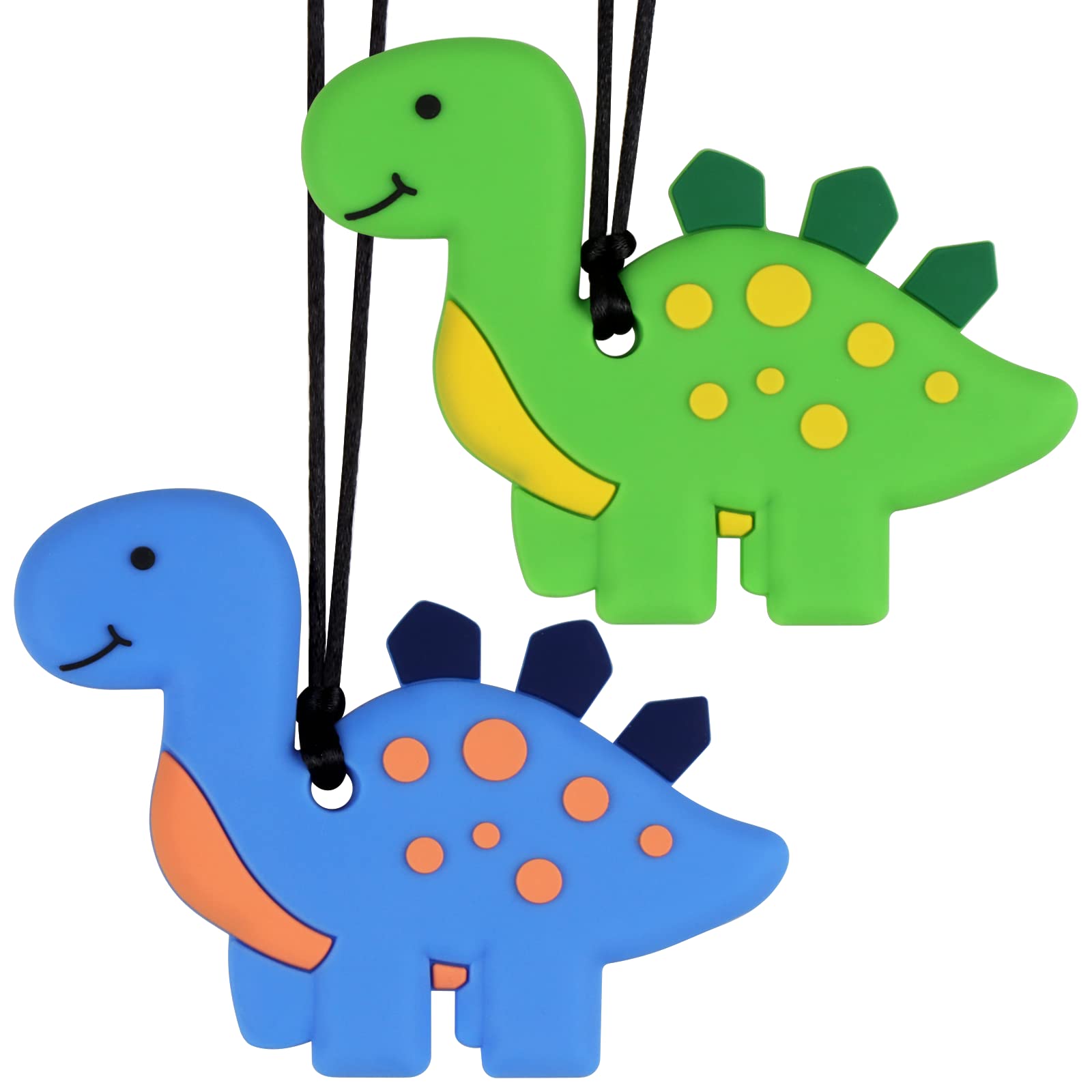 Silicone Chewable Teether Necklace, Sensory Oral Motor Chew Tool for Aggressive Chewer (6PACK)