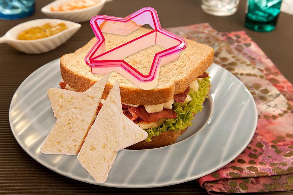 Sandwich Bread Cutters Shapes Set for Kids Vegetables Fruits Cheese Shapes Mold Supplies Crust Lunchbox and Bento Box