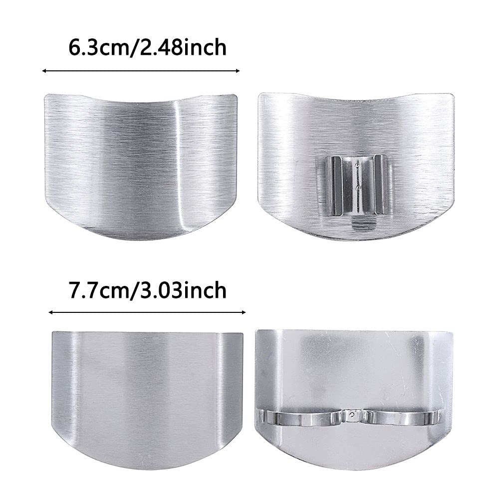 okdeals Finger Guards Household Fruit Vegetable Tool Kitchen Gadgets Chopping Stainless Steel Cutting Protection(Double Finger)