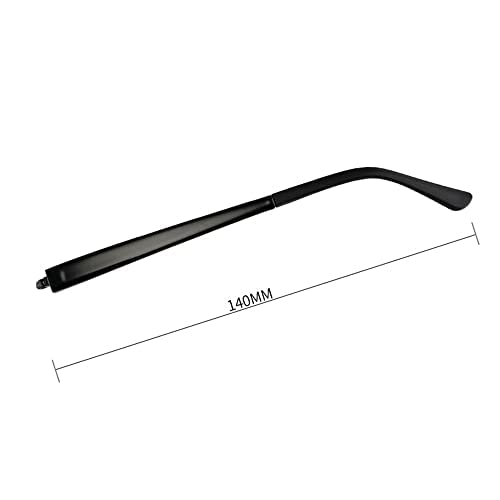 QYAJS 1 Pair TR90 Black Glasses Replacement Glasses Replacement Temple Eyeglasses Arms Legs Screws and 3-in-1 Screwdriver