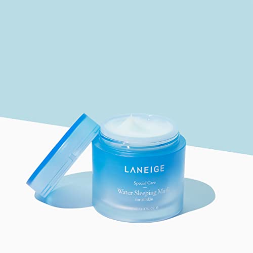 LANEIGE Water Sleeping Mask: Hydrate, Boost Clarity, and Visibly Brighten with Squalane & Sleep-Biome Technology, 2.4 fl. oz.
