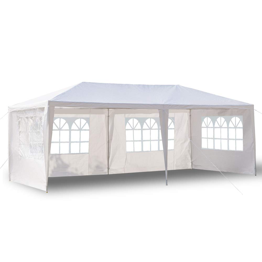 Lovinland 3 x 6m Four Sides Waterproof Tent with Spiral Tubes White