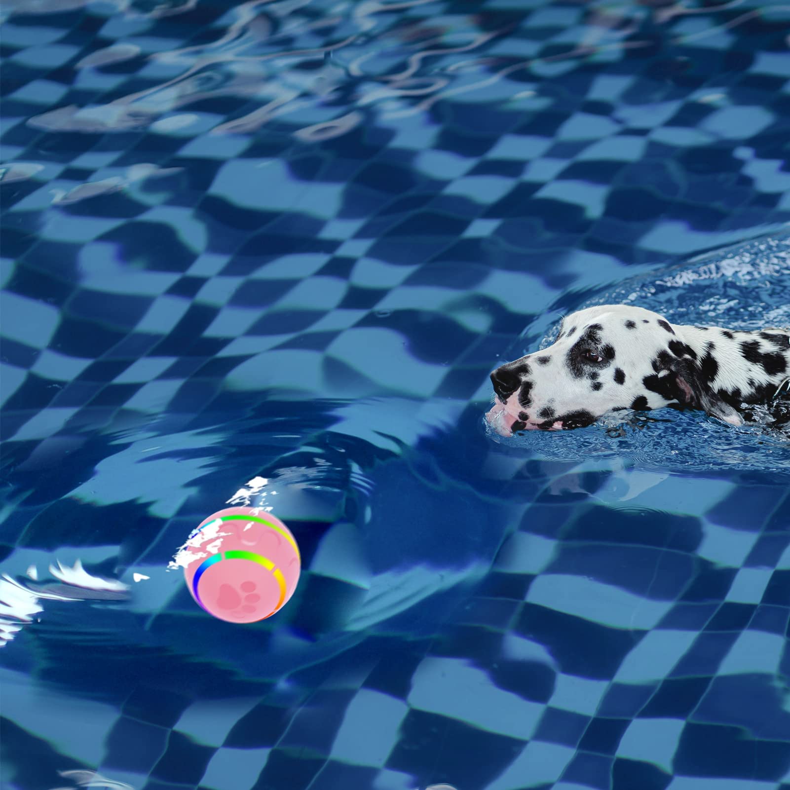 Kirisima Interactive Dog Balls Toys Active Rolling Ball for Dogs, Aggressive Chewers Toy, Remote Control Light-Up Dog Ball USB Rechargeable
