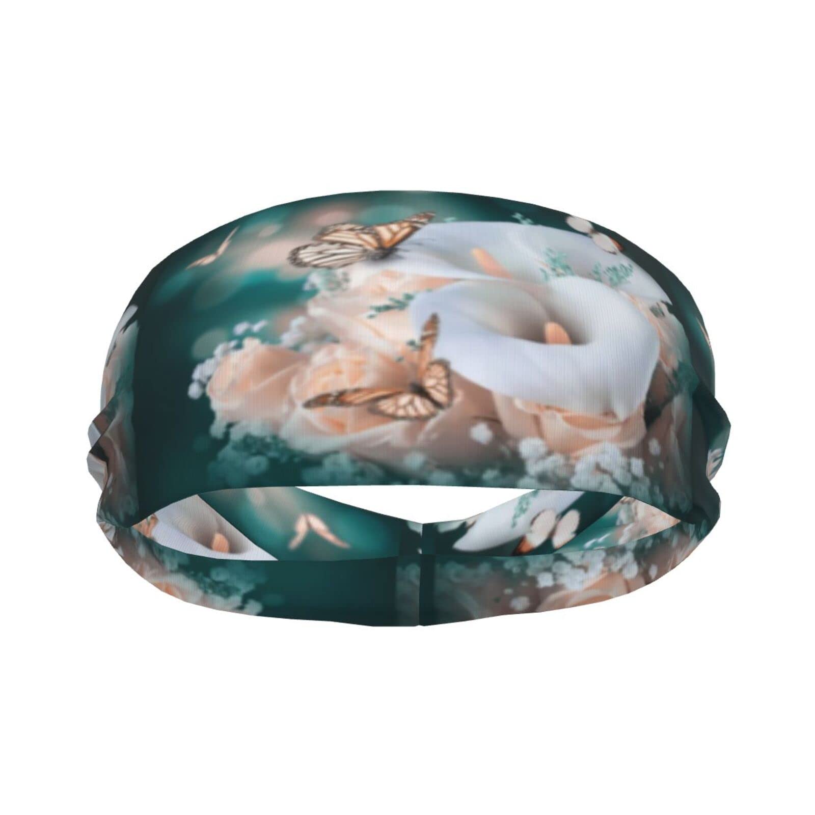 Outdoor Travel Headband Common Callalily Butterfly Head Wrap Non-Slip Sweatbands