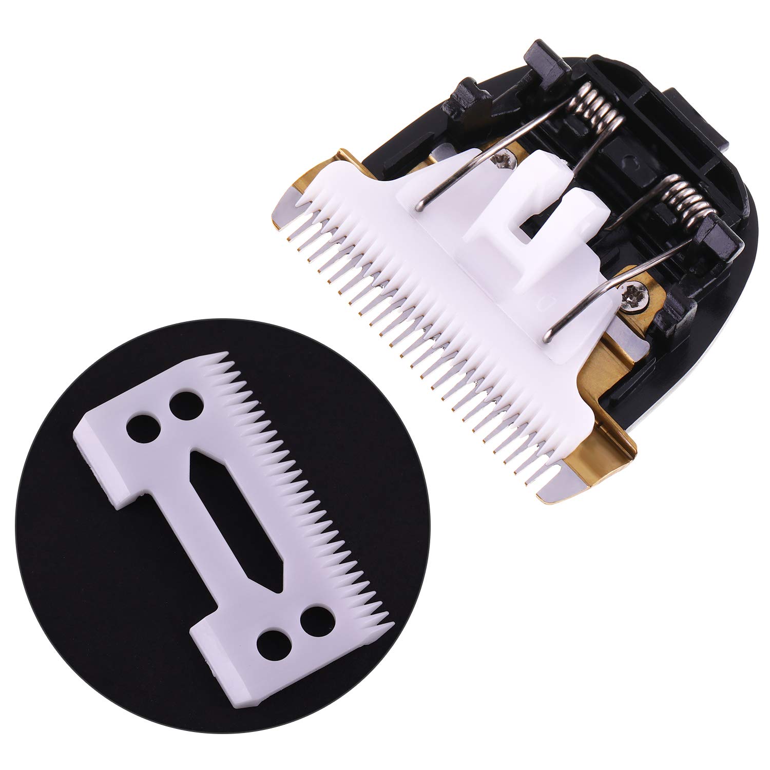 Leinuosen 4 Pieces Ceramic Cutter Blade Ceramic Replacement Cutter Ceramic Clipper Blade Replacement Cutter 2-Hole Clipper