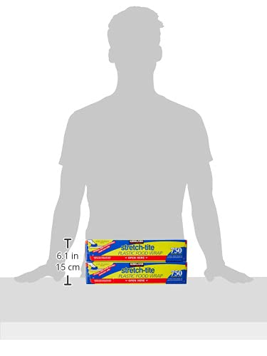 KIRKLAND SIGNATURE Stretch Tite Plastic Wrap Pack X 750' 1" (1500 Sq'),, None, 2.0 Count 2