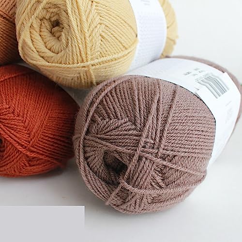Yarn Ave 100% Merino Wool Soft Fingering Weight Warm Thin Yarn for Knitting Crocheting Audult Children Babies Sweaters Pullovers Cardigans Vests 50g/1.76oz (#6707)