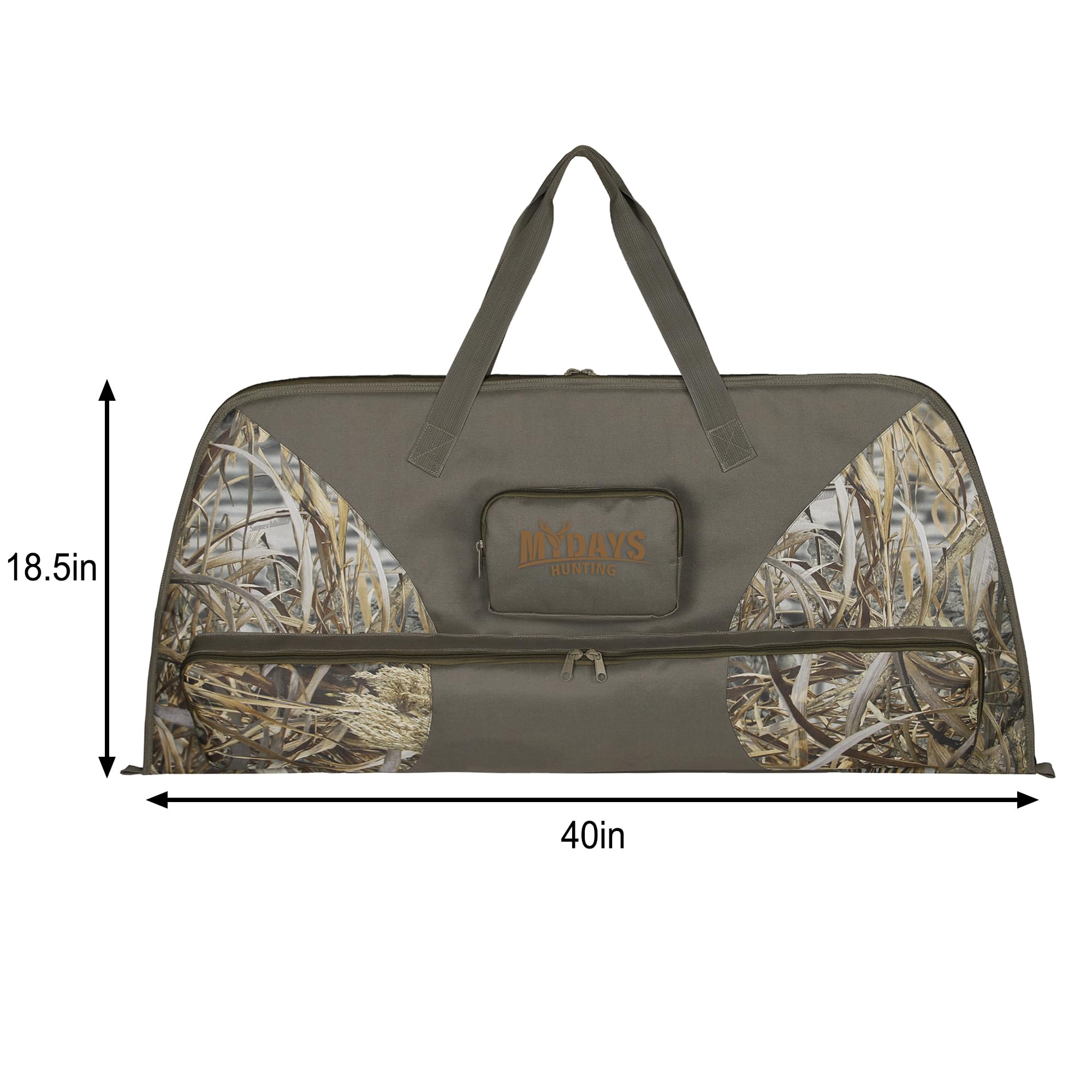 MYDAYS Compound Bow Case, Camo Soft Bow Case with Thick Protective Foam Padding for Archery Accessories,41β (Camo, 41β)