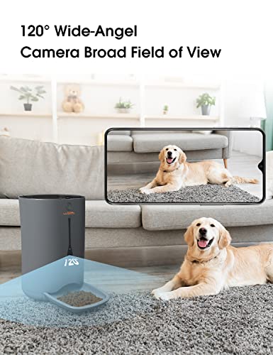 WOPET Automatic Cat Food Dispenser with Camera, 5G WiFi Automatic Cat Feeder with APP Control, 7L Automatic Dog Feeder with Timer Programmable,HD Camera for Voice and Video Recording