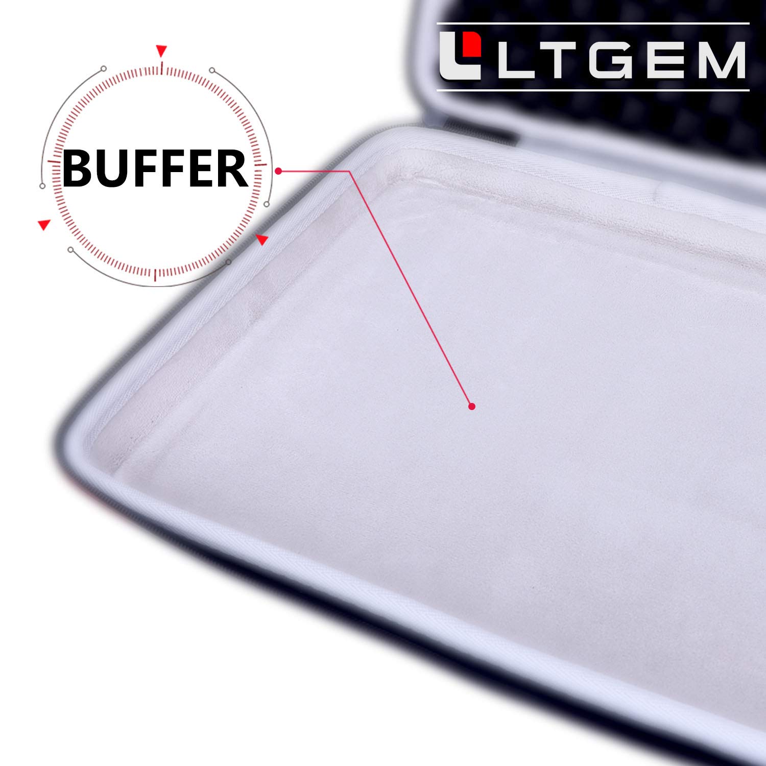 LTGEM EVA Hard DJ Controller Case compatible Hercules Inpulse 200/200 MK2 / Pioneer DJ DDJ-200 Smart/DDJ-WeGO4-K DJ Controller. Case Only!