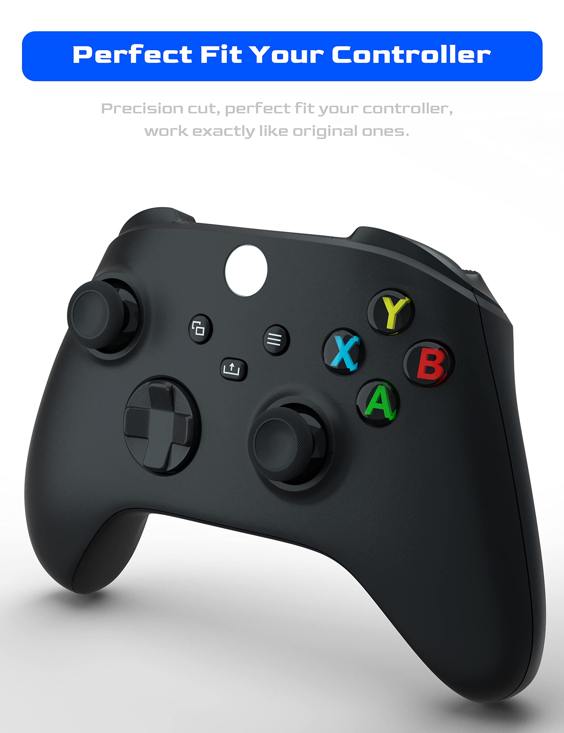 Replacement Bumper & Thumbsticks for Xbox Series X Controller, LB RB Buttons & Joysticks Replacement Parts for Xbox Series X Controller (Black)