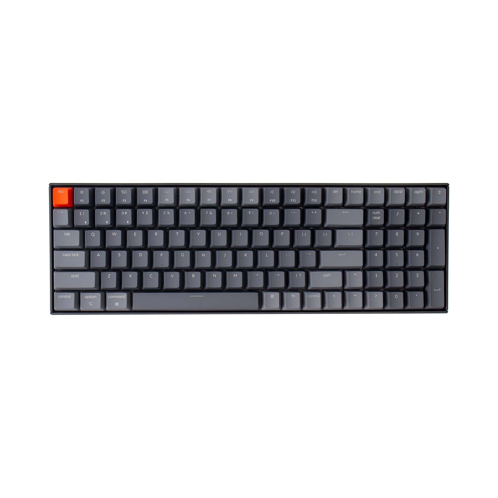 Keychron K4 Wireless Bluetooth 5.1/Wired USB Mechanical Keyboard, Compact 96% Layout 100 Keys Computer Keyboard Gateron G Pro Brown Switch White LED Backlight N-Key Rollover for Mac Windows-Version 2