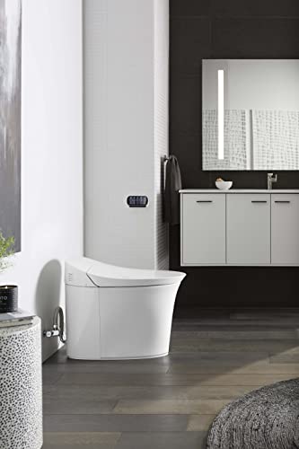 Kohler K-5401-PA-0 Veil Comfort Height Skirted One-Piece Elongated Dual-Flush Intelligent toilet, White