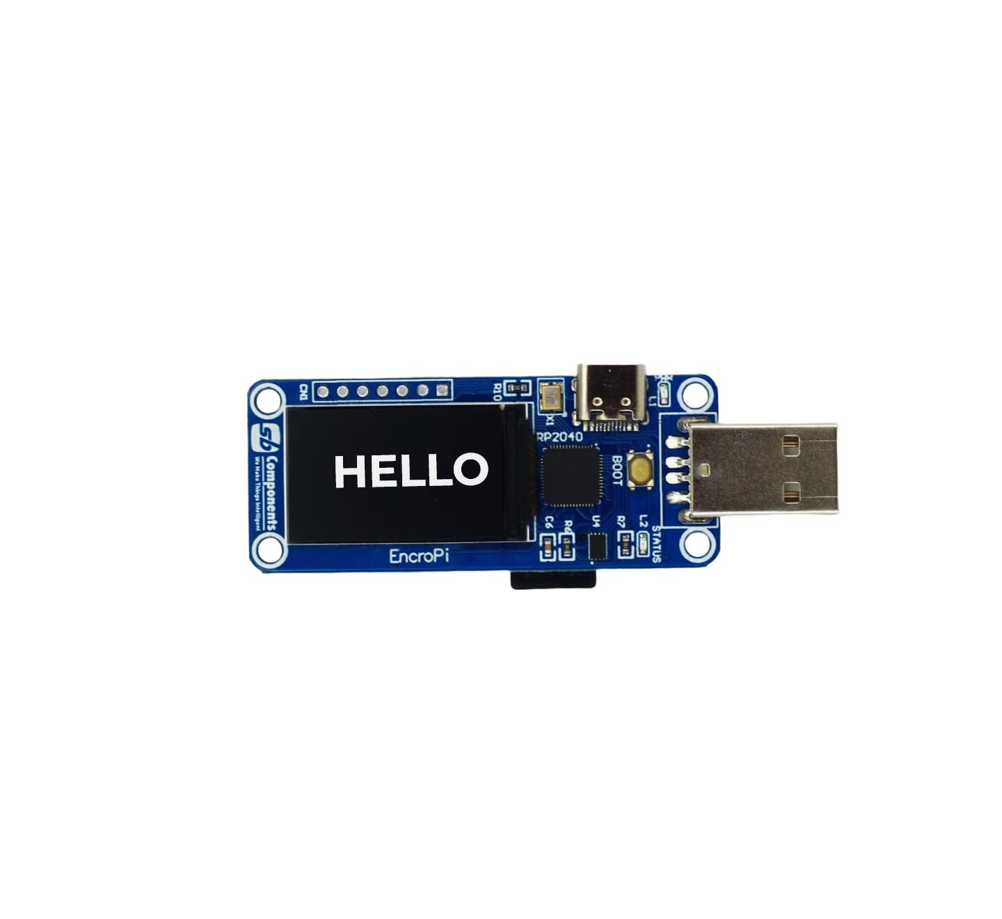sb components EncroPi: RP2040 based USB RTC Stick with DS3231 Module, Helps to Read, Store and Encrypt The Data