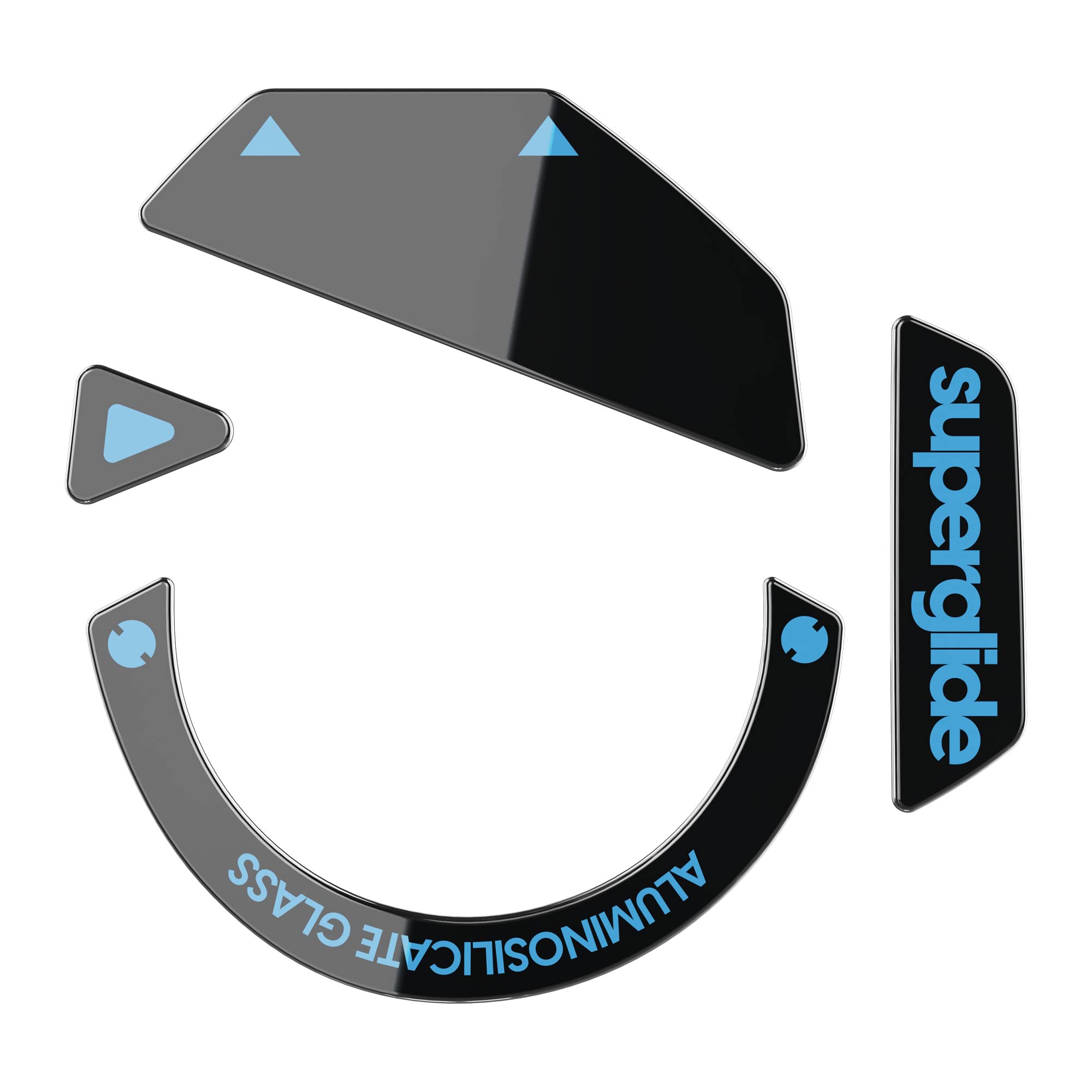 Superglide - Fastest and Smoothest Mouse Feet/Skates Made with Ultra Strong Flawless Glass Super Fast Smooth and Durable Sole for Logitech G502 Wireless [Black]