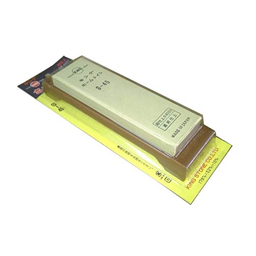 KING Whetstone Knife Sharpening Stone with Plastic Base S-45P #4000 176×52×15mm (6.9 x 2 x 0.5")