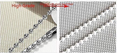 Luanxu 4.5 mm Stainless Steel Bead Chain for Blinds & Shades with 5 Connectors, Fix or Replace for Broken Roller Shade Chain, Great Pulling Force & Rustproof (#10, 3 Meters)
