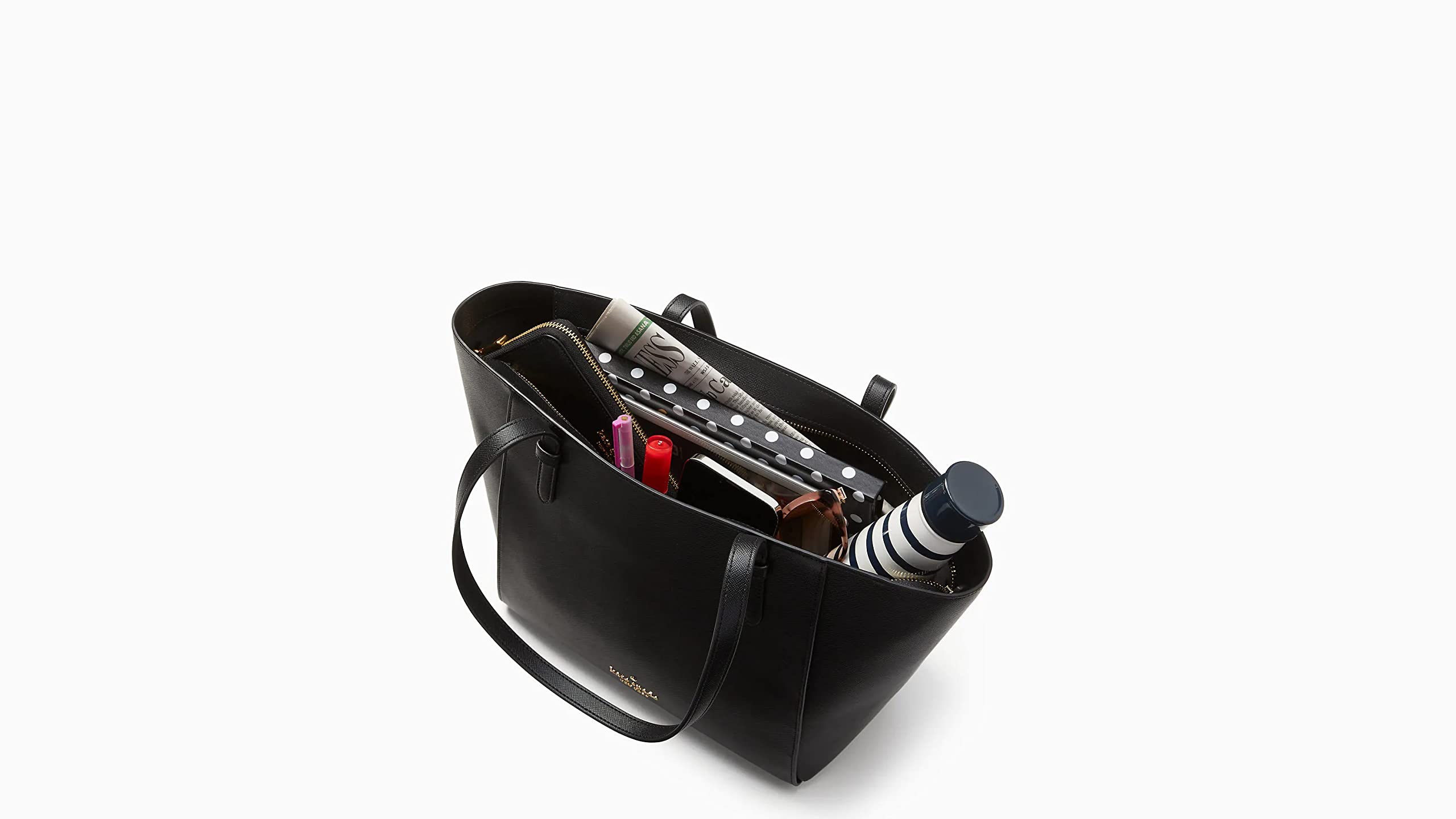 Kate Spade New York Becca Tote Large Saffiano Leather (Black)