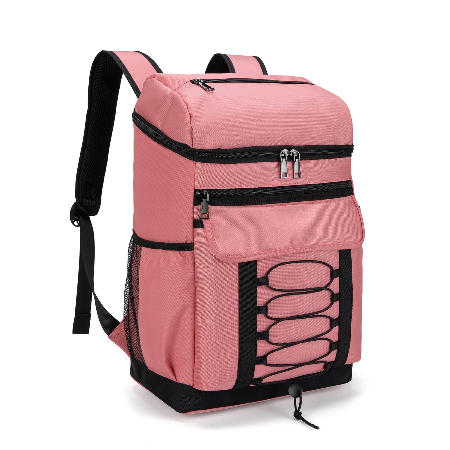 Seyfocnia Backpack Cooler, 25L Capacity, Pink, PVC Material, Insulated, Leakproof, Travel, Camping, Lunch, Hiking