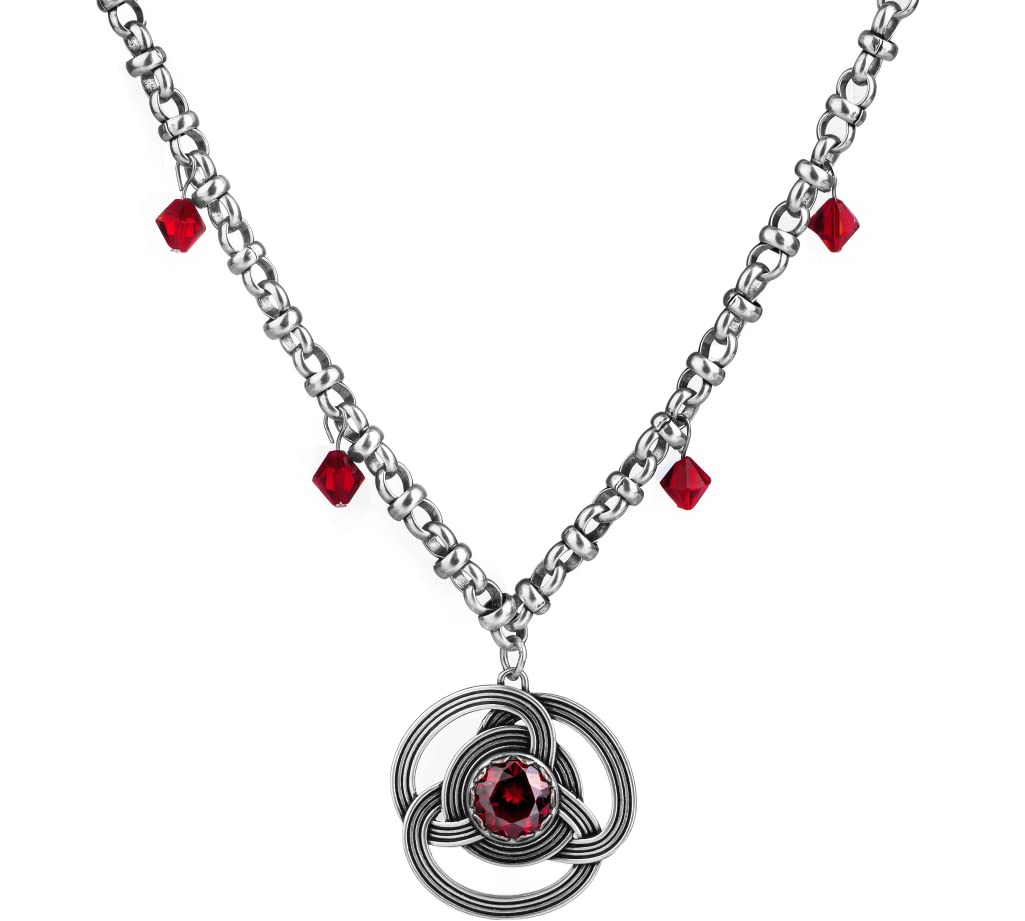 Princess Rhaenyra Targaryen Ruby Necklace House Dragon Replica Pendant Necklace Cosplay Jewelry…