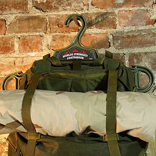 Worlds Strongest Coat Hanger | USA Made | 140 lb Load Capacity | Multipurpose Gear Hanger | Yellow (40)