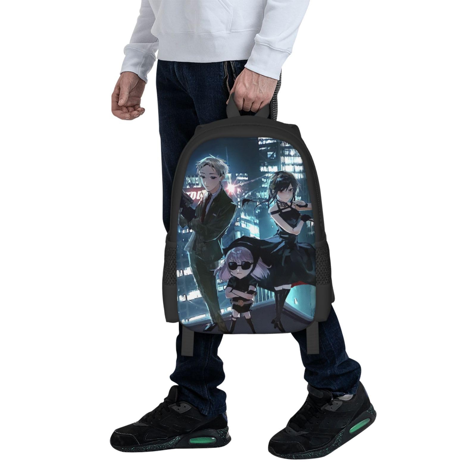 MAPH S-PY Cartoon Family Backpack Fashion 3D Printed Classical Travel Bags Big Capacity Lightweight Laptop Backpacks Anime Daypack Adjustable Straps Bag For Men Women