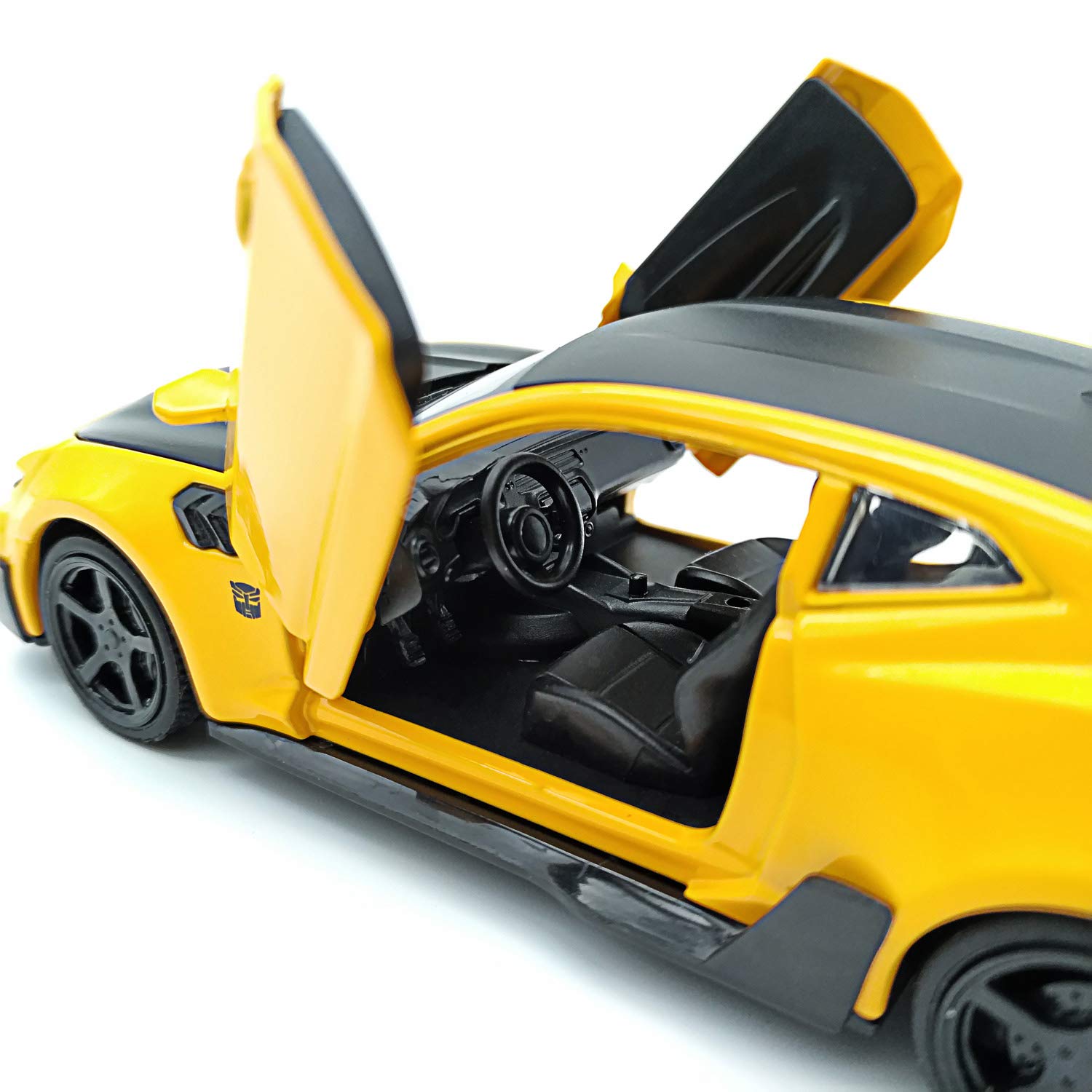 Lmoy Pull Back Diecast Vehicles Toys ,Transformers Camaro 1/32 Scale Car Collection Model with Light and Sound for 3 4 5 6 Years Old Boys and Girls (Orange)