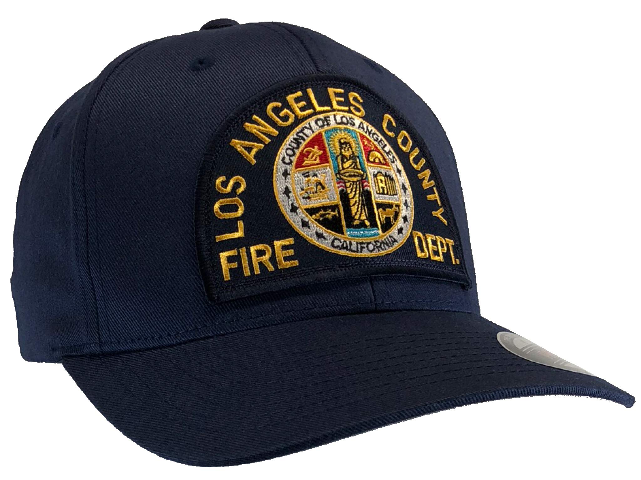 Los Angeles County Fire Department Flexfit Hat Blue Ball Cap L/XL