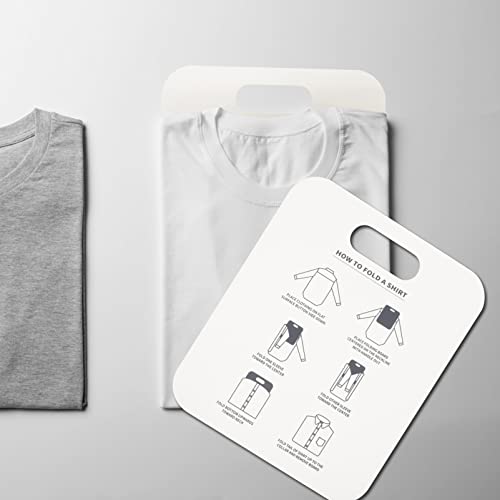 VICASKY Laundry Folder 2Pcs Shirt Folding Board Cardboard Clothes Folder PP Simple Laundry Folding Helper Tool Board T Shirts Dress Shirts(White) Laundry Organization