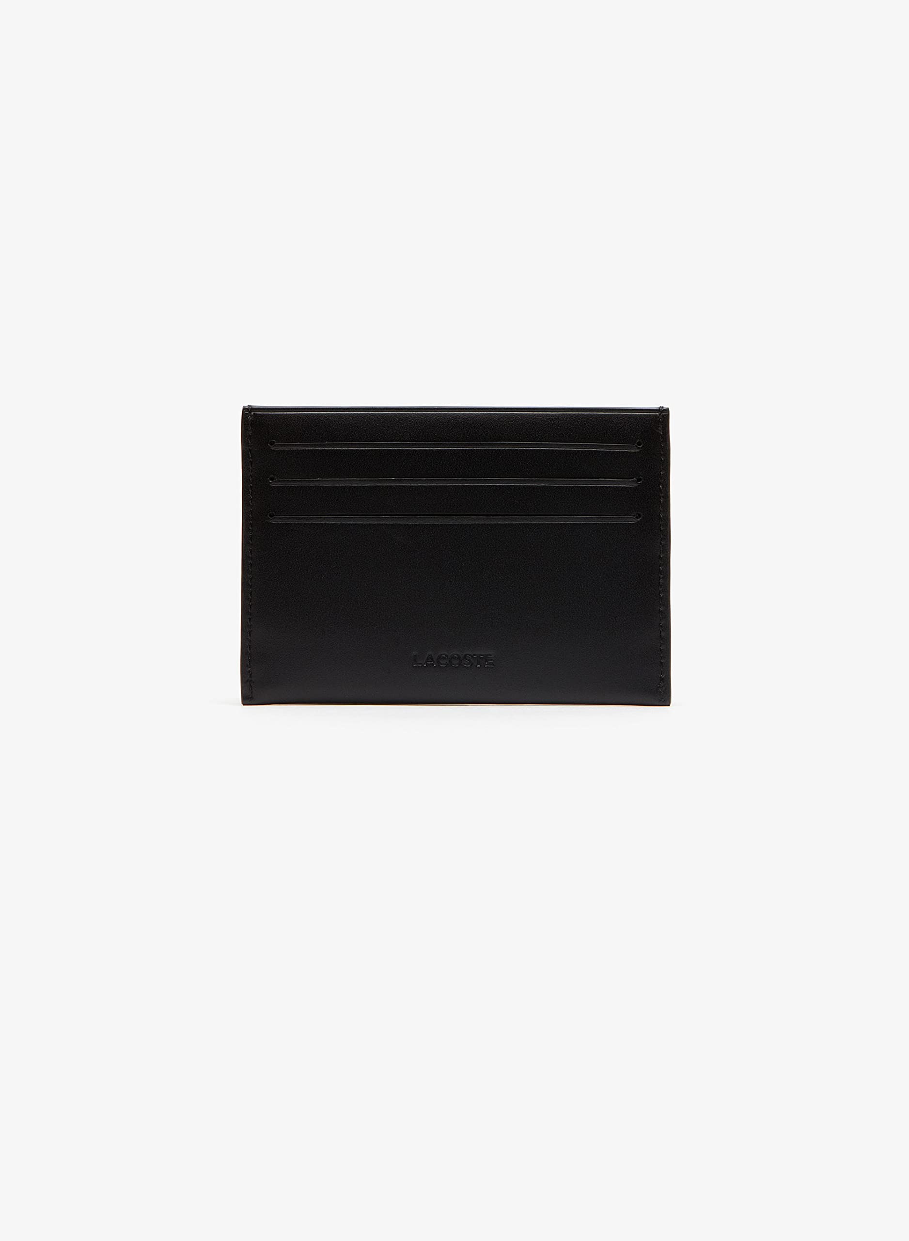 Lacoste NH1346FG Mens Leather Fitzgerald Credit Card Holder Wallet,Compact, Black, One Size