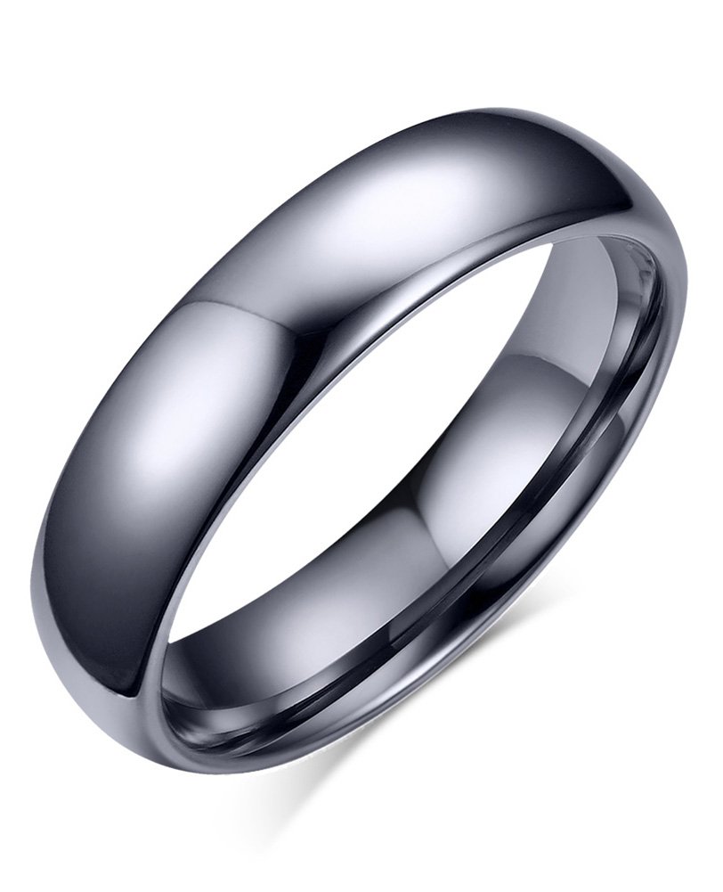 MZZJ Custom Inside Her Weirdo & His Crazy Couple Ring Set 6MM Polish Finish Tungsten Carbide Domed Comfort Fit Rings Engagement Ring Wedding Band