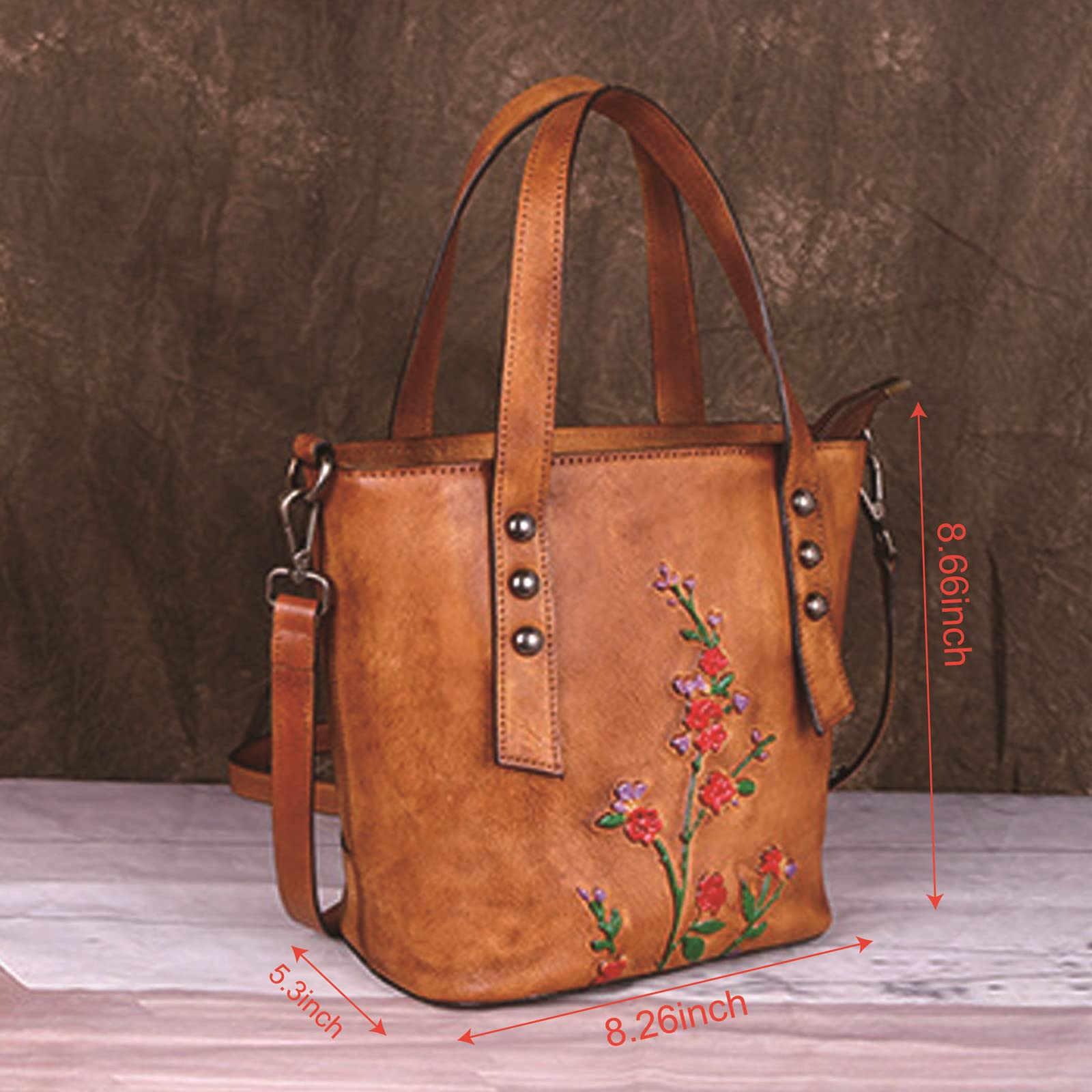 Retro Fashion Designer Shoulder Bag Soft Leather Women'S Crossbody Bag (Red)