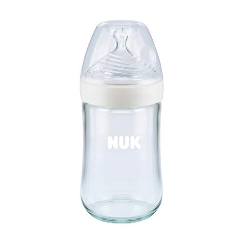 NUK Simply Natural Glass Baby Bottles and Pacifier Newborn Gift Set, 11 Piece Set