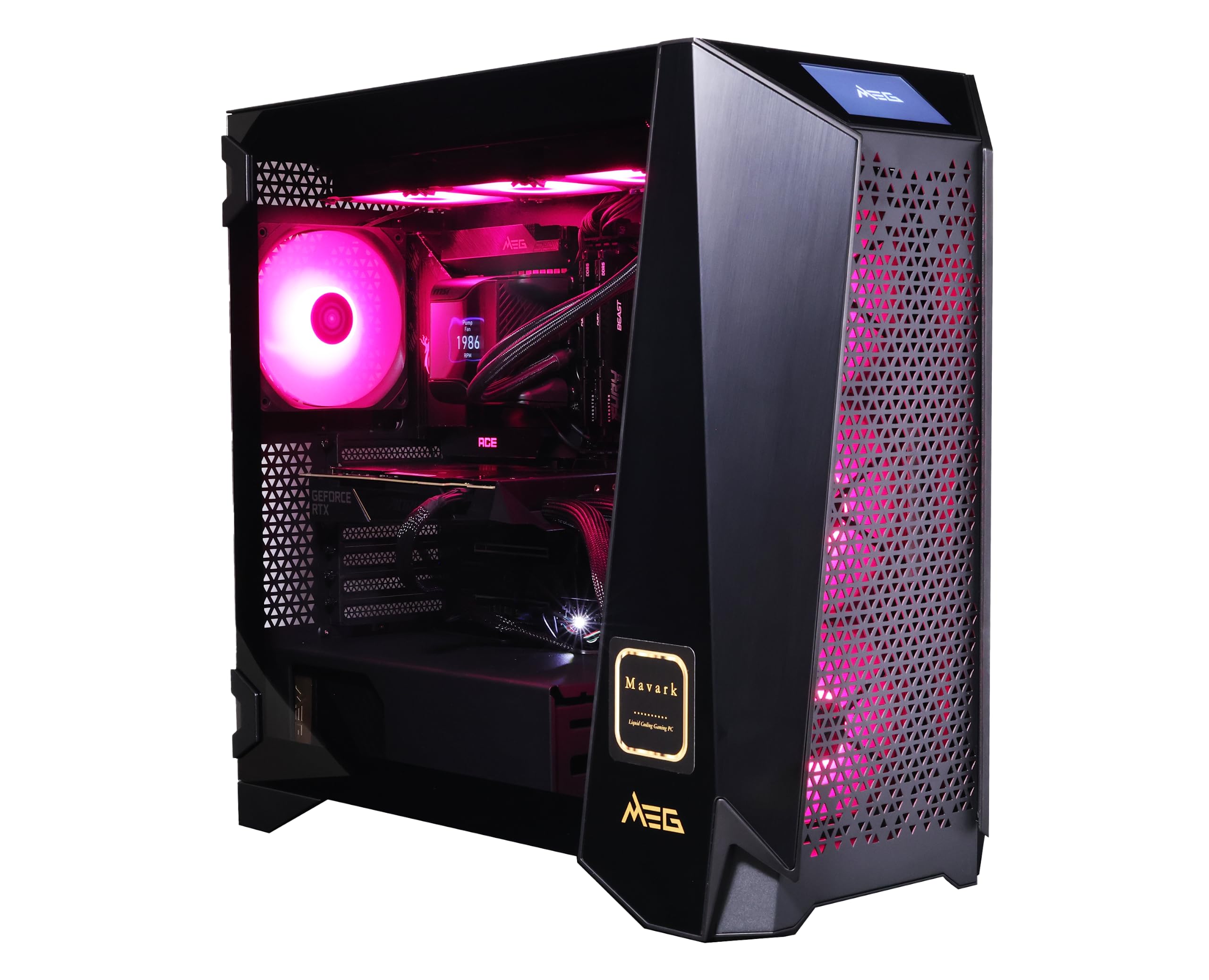 Mavark Best Gaming PC Rig MEG Prospect 700R 13th Gen Raptor Lake i9-13900K 5.8GHz AORUS RTX 4090 24GB All-in-one Liquid Cooling System 2.4" IPS Display (2TB SS|128GB RAM|Win 11 PRO)