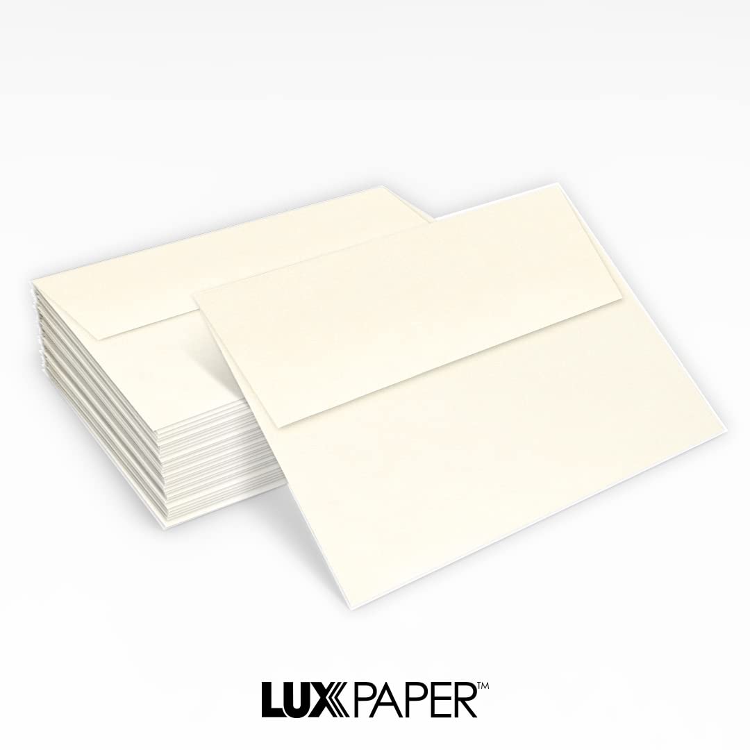 LUXPaper A2 Invitation Envelopes | Peel & Press | 4 3/8" x 5 3/4" | Champagne Metallic | 80lb. Text | 50 Qty