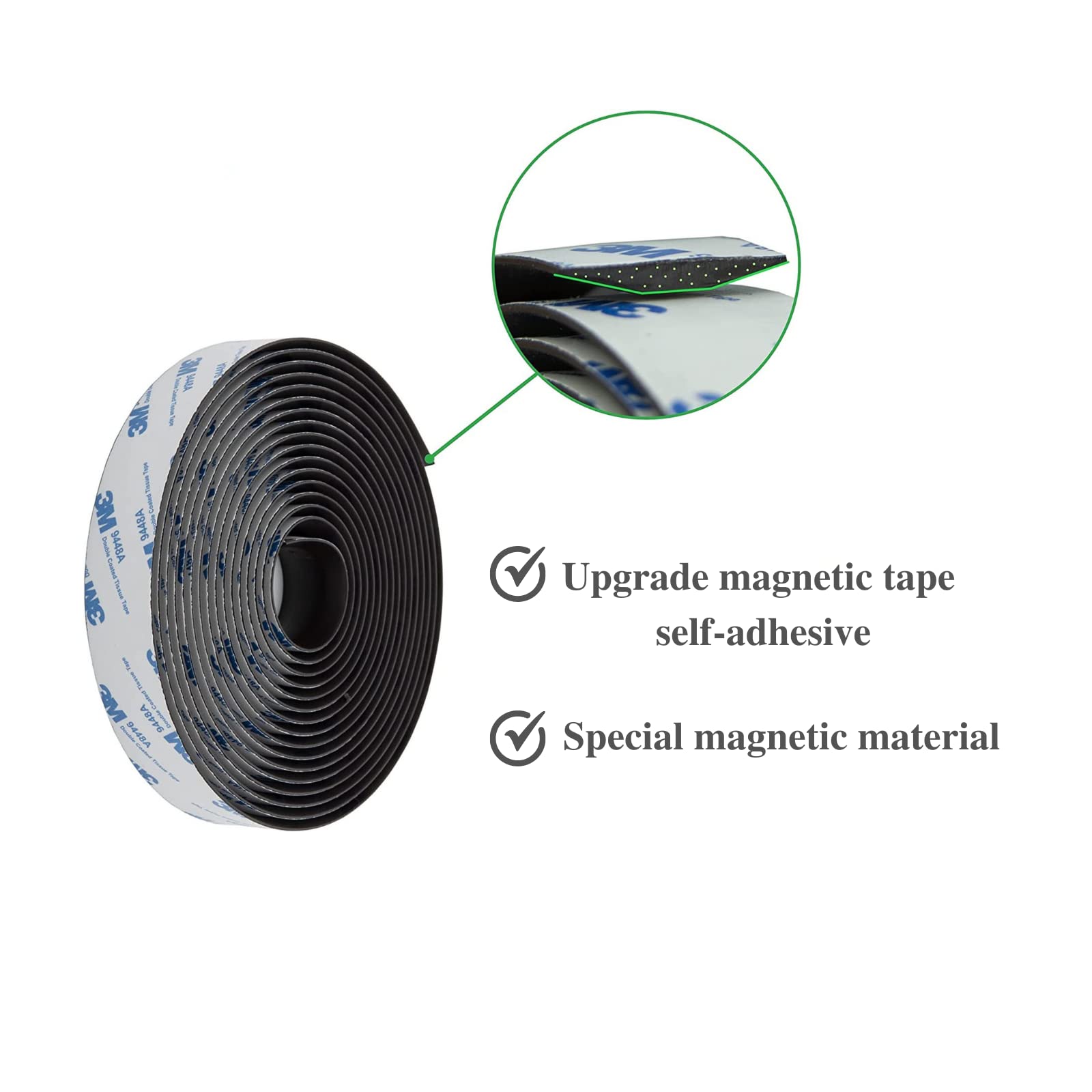 LeadCon 13 Feet Upgrade Vacuum Boundary Marker with Self Adhesive Backing, Magnetic Boundary Markers Strip Works for Neato Shark Roborock Robotic Vacuum Cleaner Boundary Tape