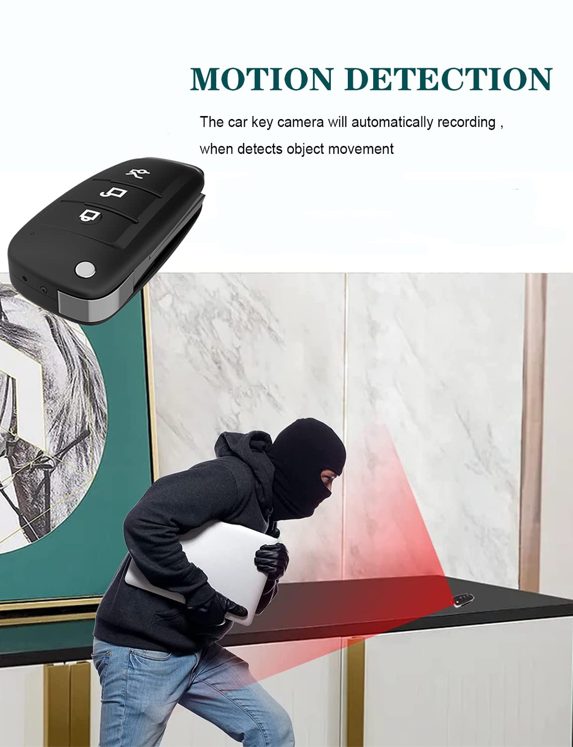 Spy Camera Car Key,Hidden Camera with IR Night Vision Motion Detection, Nanny cam with Image 2560X1920,Spy Camera Hidden Camera with HD 1080P,Mini Spy Camera,Surveillance & Security Cameras for Dating